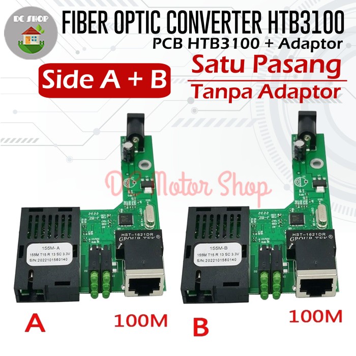 Jual PCB NETLINK HTB-3100 A B Side A Side B Fiber Optic Media Converter ...