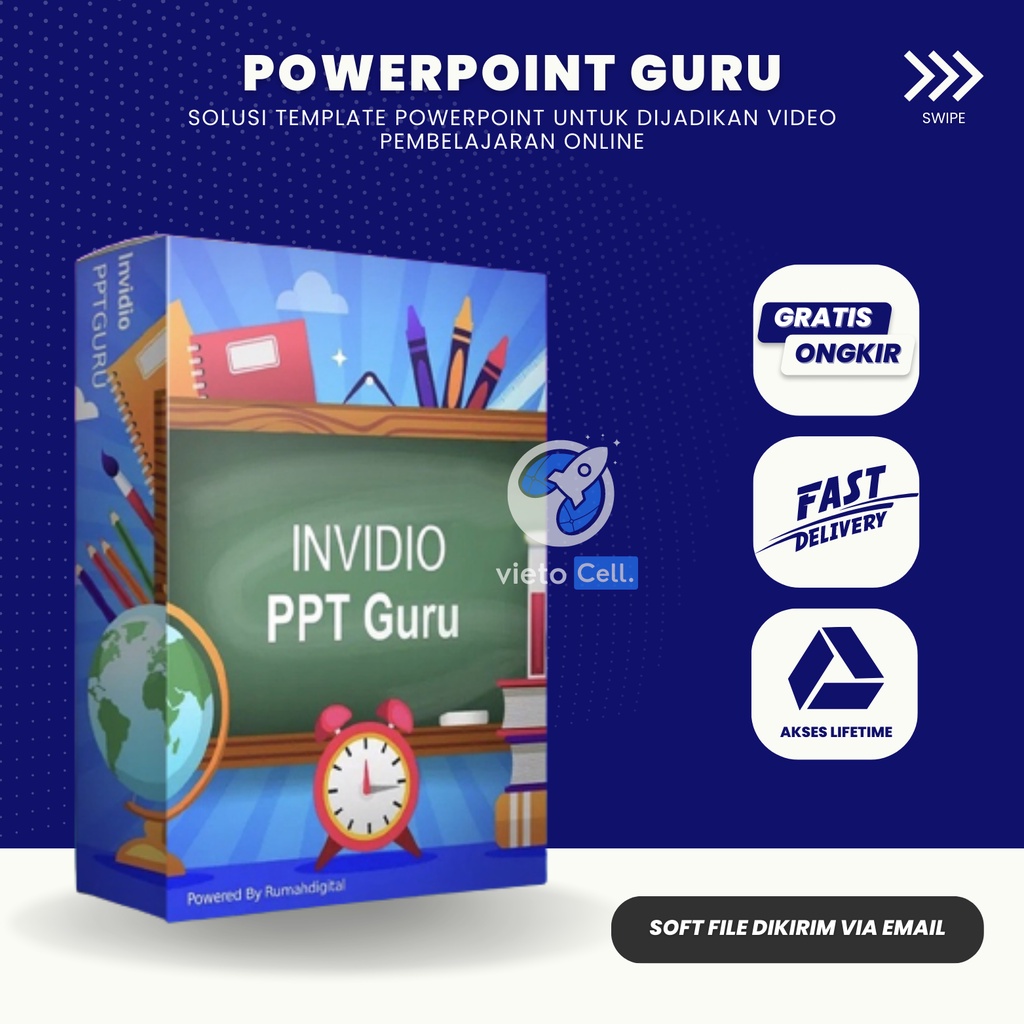 Jual PowerPoint Guru - Template Pengajaran Online Layanan Digital Vieto Cell | Shopee Indonesia