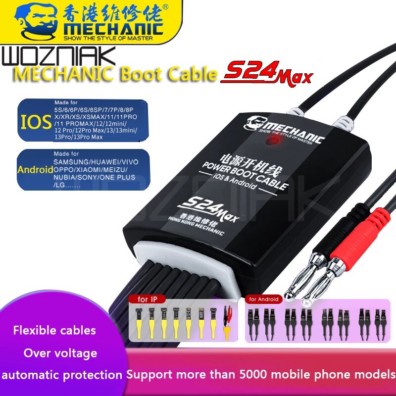 Jual KABEL POWER SUPPLY MECHANIC IBOOT S24 MAX ANDROID DAN IOS ORIGINAL | Shopee Indonesia