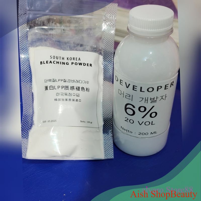Jual Developer + Bleaching Rambut Korea LPP level 9 kemasan 50gr dan ...