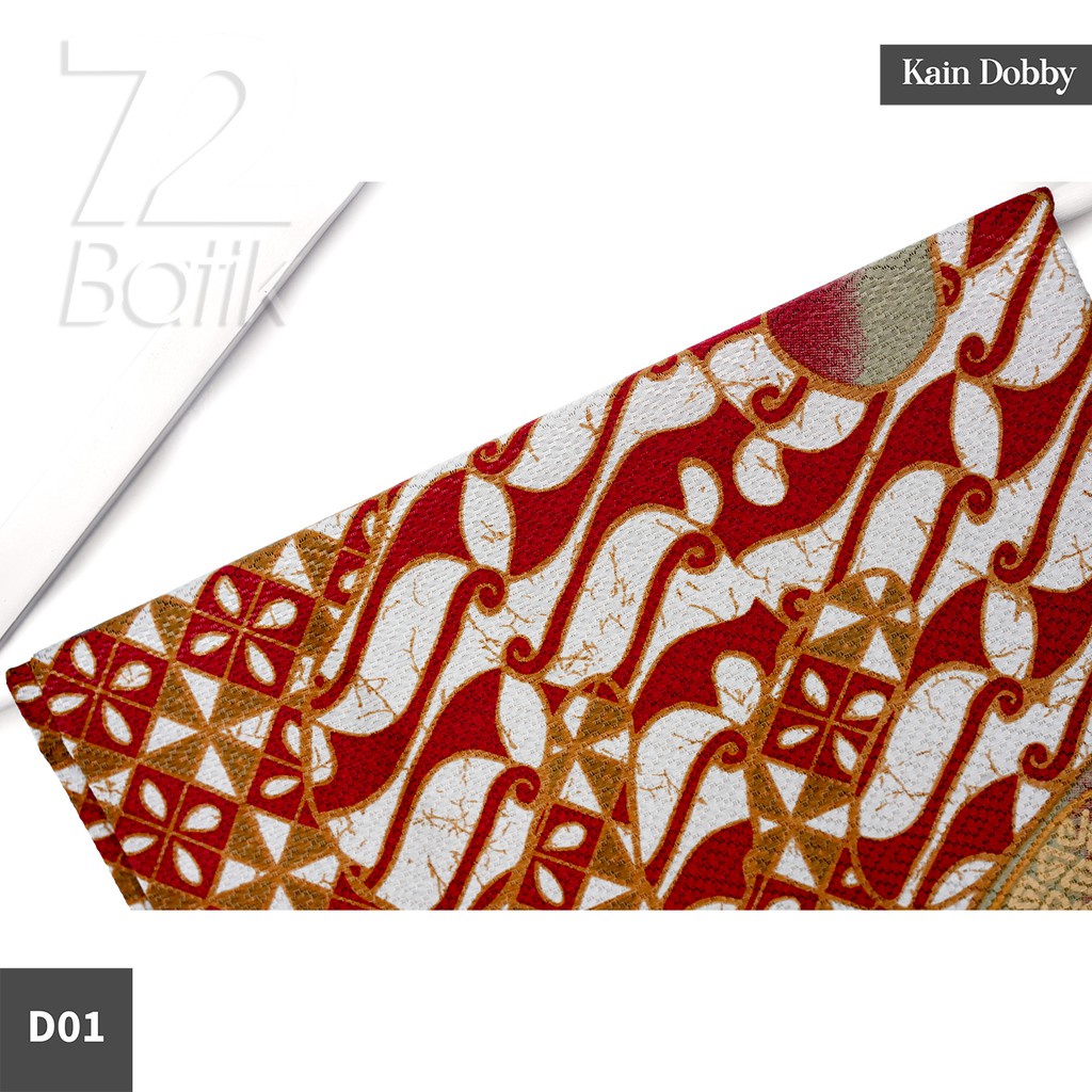 Jual KAIN BATIK PREMIUM Dobby Motif Parang Sekar Warna Merah Maroon ...