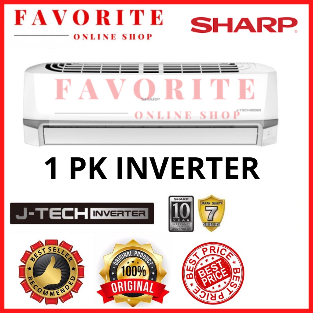 Jual AC SHARP 1 PK INVERTER AHX10ZY / AHX 10ZY J-TECH INVERTER 100% ...