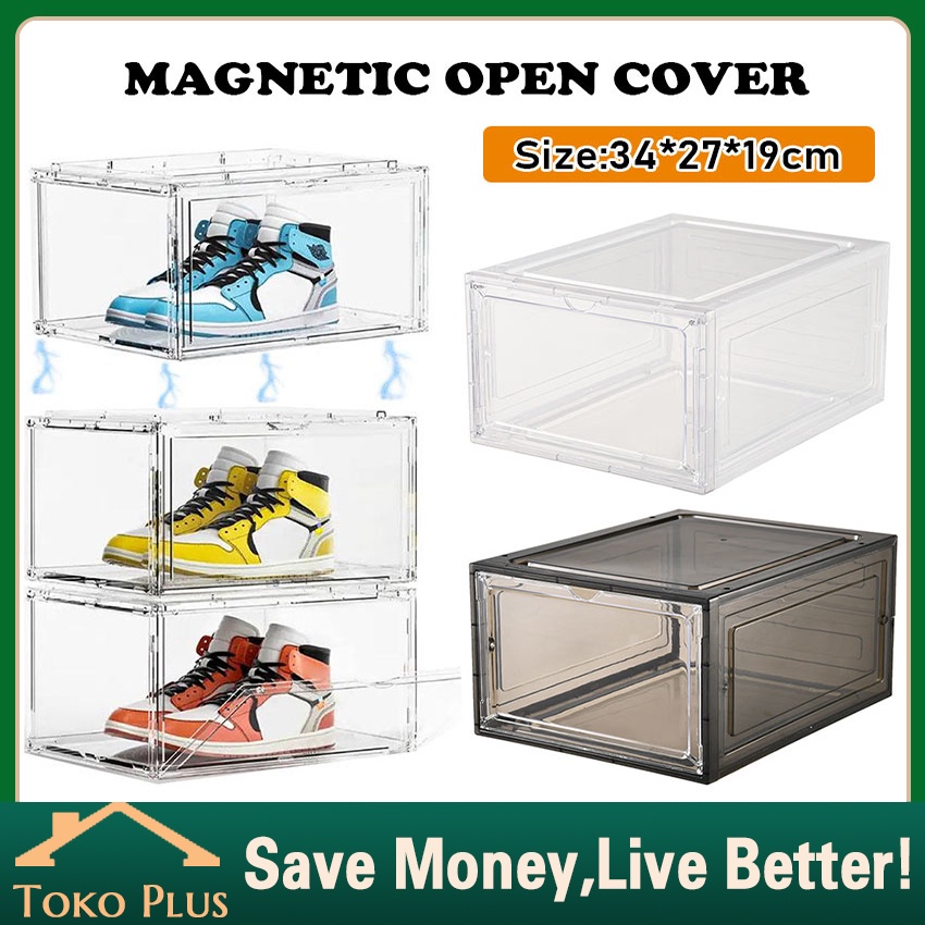 Jual Kotak Sepatu Sneakers Shoe Box Full Acrylic display - Kotak Sepatu ...