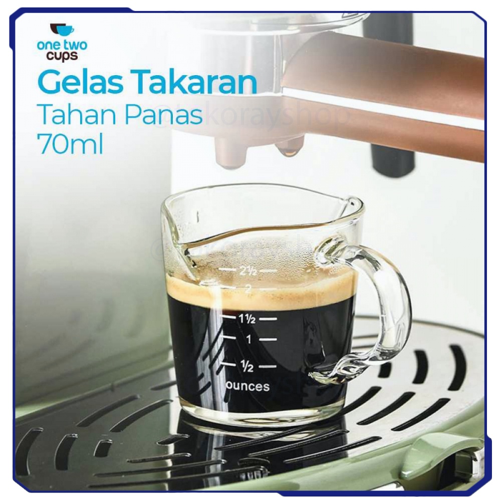 Jual Cangkir Gelas Kopi Takaran Tahan Panas 70ml - A00313 | Shopee ...