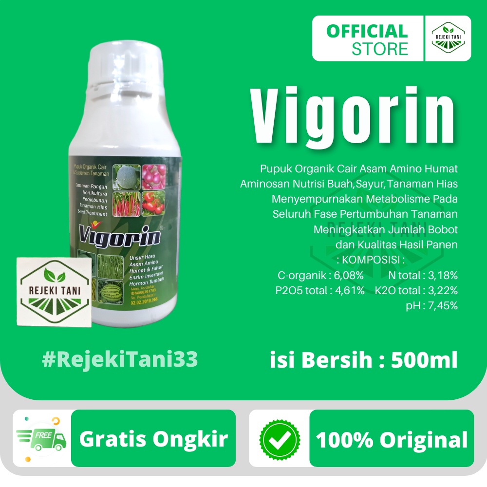 Jual VIGORIN 500ML Pupuk Asam Amino Fulvat Humat Tanaman Aminosan ...
