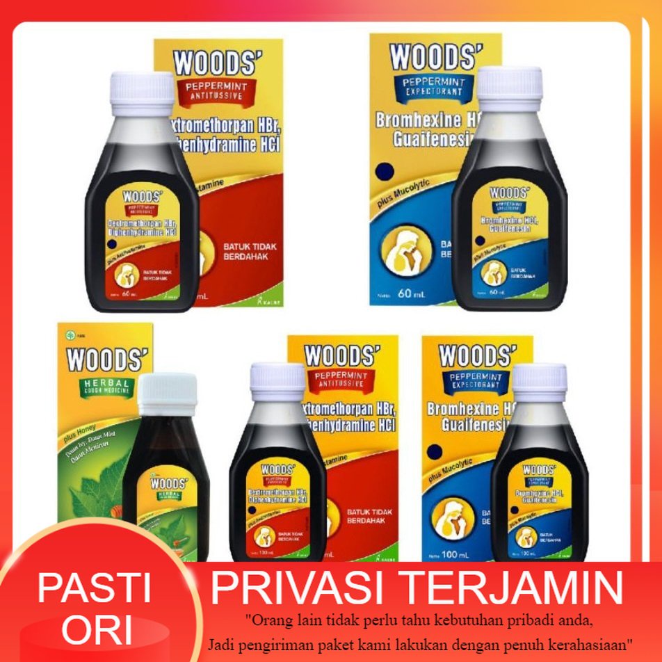 Jual Woods Merah obat batuk kering Tidak Berdahak / Woods Biru Obat ...