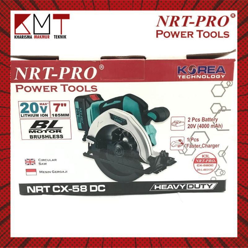 Jual CIRCULAR SAW CORDLESS / MESIN POTONG SIRKEL BATERAI 7" CX 58 DC ...