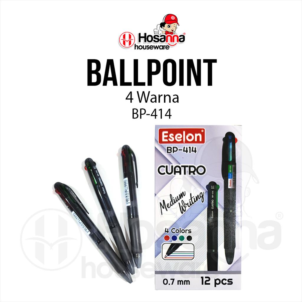 Jual 1pcs Pulpen 4 Warna BP-414 Pena Cuatro / Ballpoint Cetek | Shopee ...