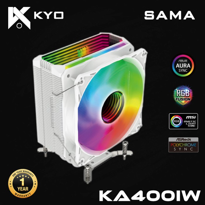 Jual KYO SAMA KA400IW CPU COOLER ARGB FAN PROCESSOR COOLER ARGB 4 ...