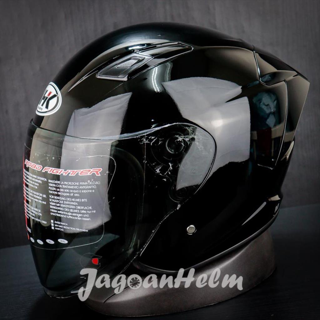 Jual NHK HELM R1 ELITE SOLID | BLACK GLOSSY | SINGLE VISOR | Shopee ...