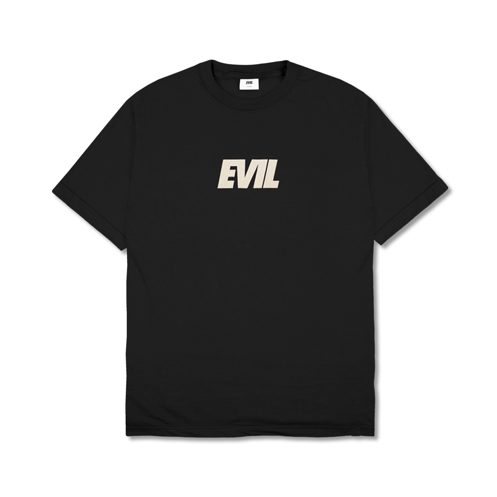 Jual EVIL TSHIRT - TEXT A23 BLACK | Shopee Indonesia