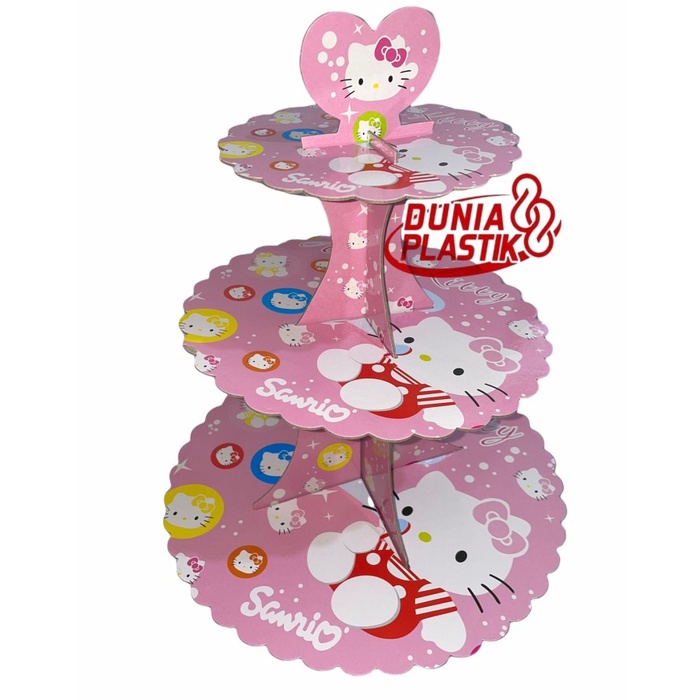Jual STANDING stand tempat kue cup CAKE cupcake 3 tier susun motif KARAKTER - STANDING FROZEN ...