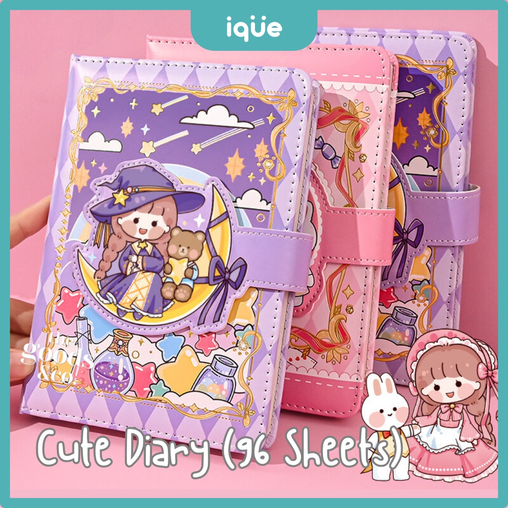 Jual IQUE Cute Diary Journal Korea Style Binder Diary Buku Catatan ...