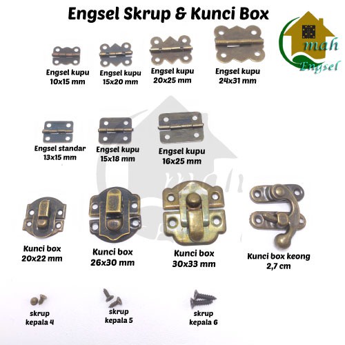 Jual Omah Engsel - Peralatan Kerajinan Box Kayu / Engsel Mini / Engsel ...