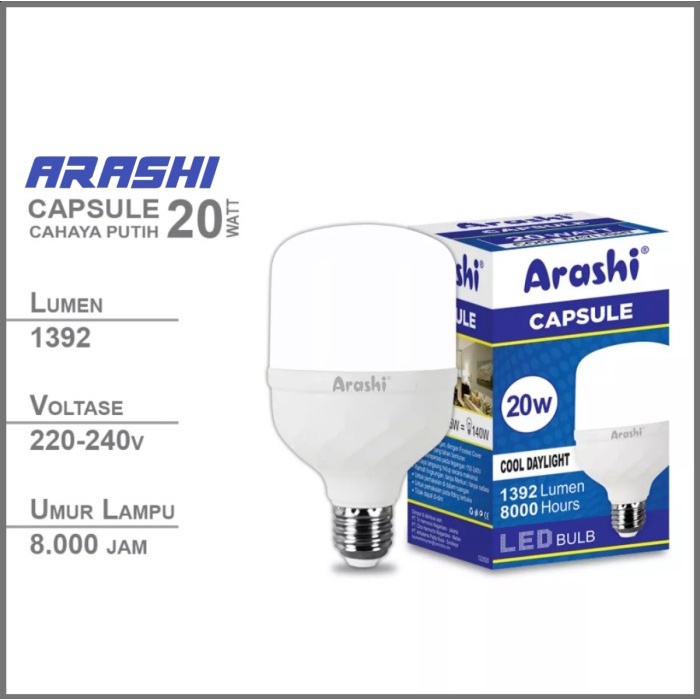 Jual Arashi Lampu LED Capsule 20 watt CDL Putih | Shopee Indonesia