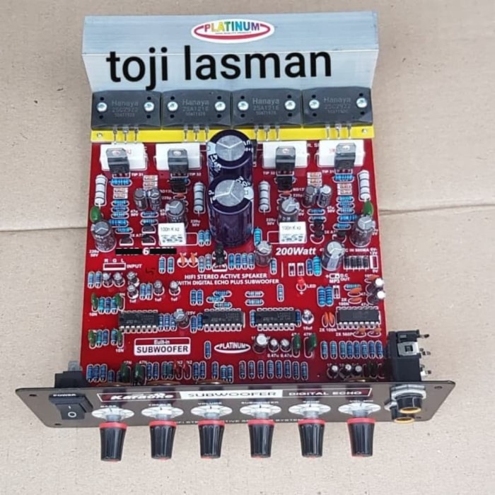 Jual VIA PART kit pcb speaker aktif stereo subw echo mic bass treble ...