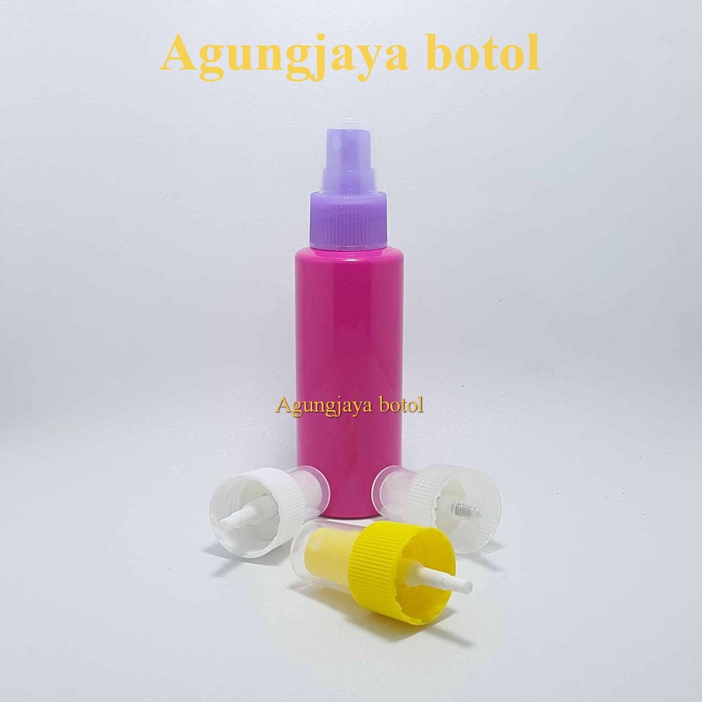 Jual Botol Pet 100 ml RF Pendek Merah Tutup Spray / Botol Plastik ...