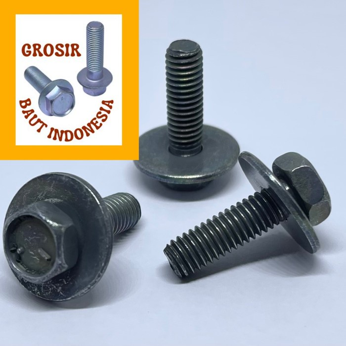 Jual gb baut + ring 6x20/ baut plat (paket 20pcs) | Shopee Indonesia