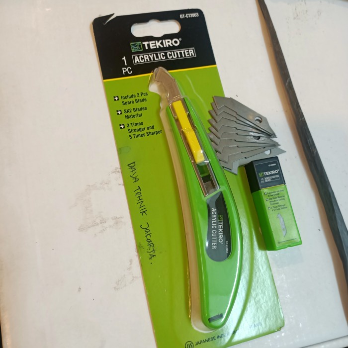 Jual tekiro acrylic cutter + isi cutter akrilik 10pcs tekiro acrylic ...