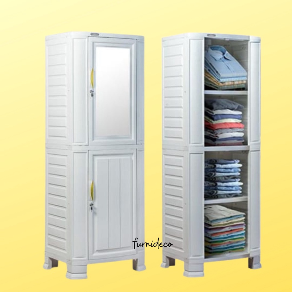 Jual LEMARI PLASTIK NAPOLLY CABINET CABSUL 1 PINTU PLUS CERMIN CABINET ...