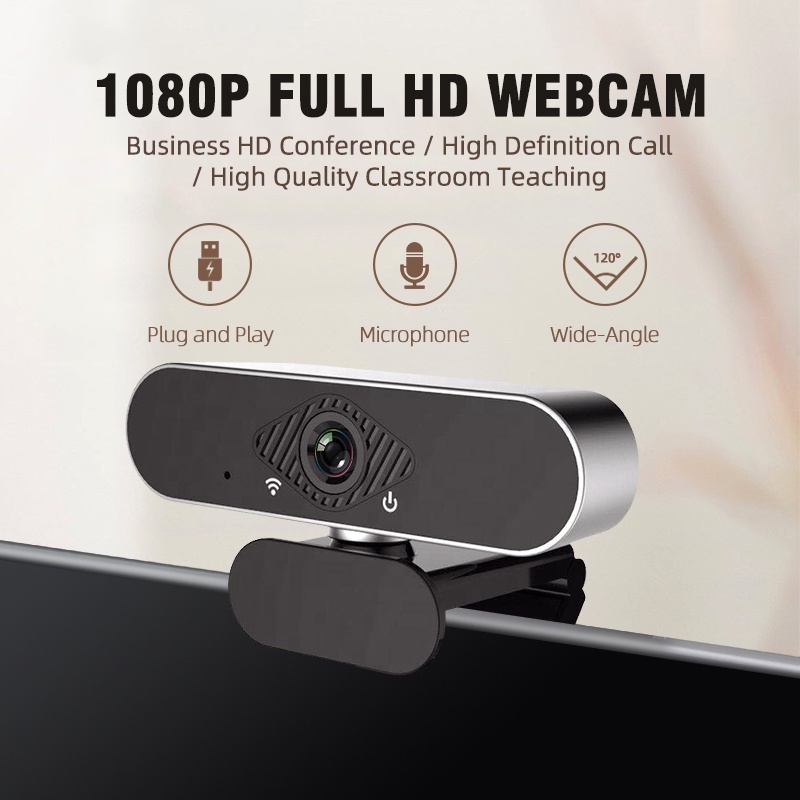Jual Webcam Laptop 1080P USB Kamera PC 4K Full HD Camera With Mic ...