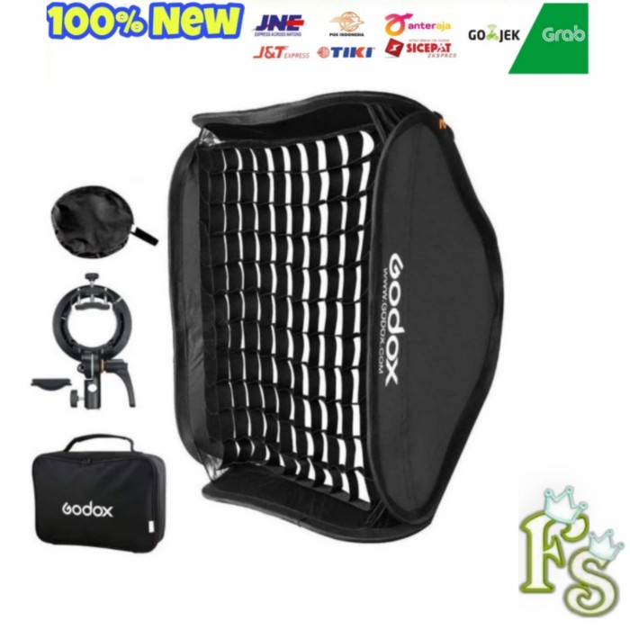 Jual Godox Bracket S2 Softbox SGGV 80x80cm Flash Whit Grid Bowens Mount ...