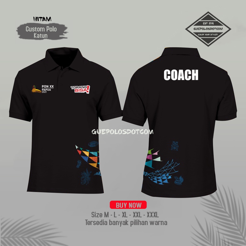 Jual BAJU - KAOS KERAH PON XX PAPUA ATLET TORANG BISA MOTIF BATIK ...