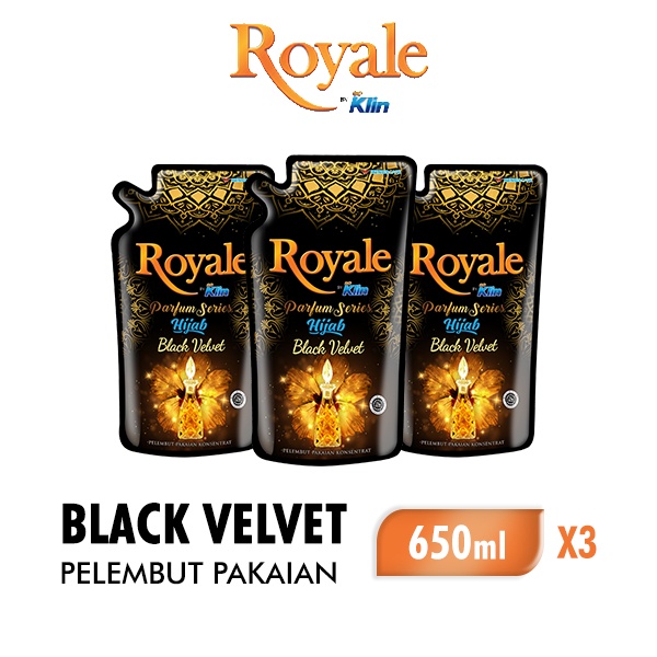 Jual Royale Softener Black Velvet Pouch 650 ml - Triplepack | Shopee ...