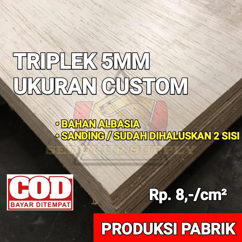 Jual TRIPLEK 5MM ALBASIA UTY UKURAN CUSTOM / TRIPLEK TIPIS | Shopee ...