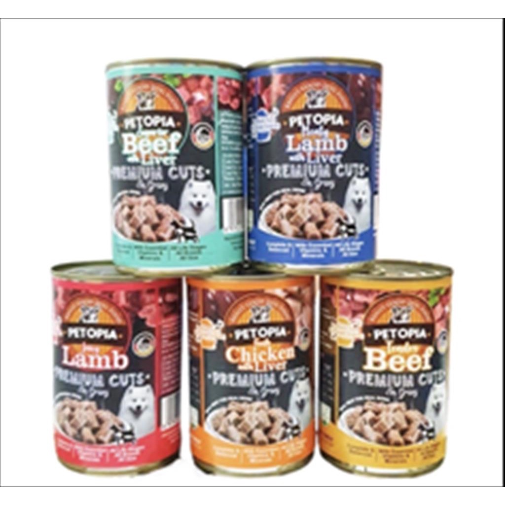 Jual Petopia Premium Cuts Can 415gr Makanan kaleng Anjing - Dog food ...