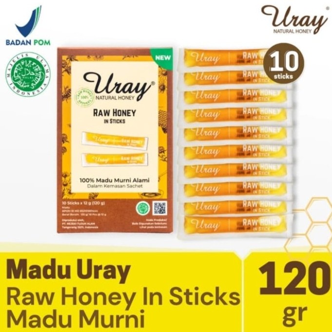 Jual MADU URAY RAW HONEY IN STICKS (box isi 10 sticks @12g) | Shopee ...