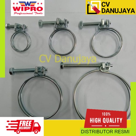 Jual Klem Selang Kawat Clamp Ikat Pipa Besi Slang Pengikat Plat CSK Wipro | Shopee Indonesia
