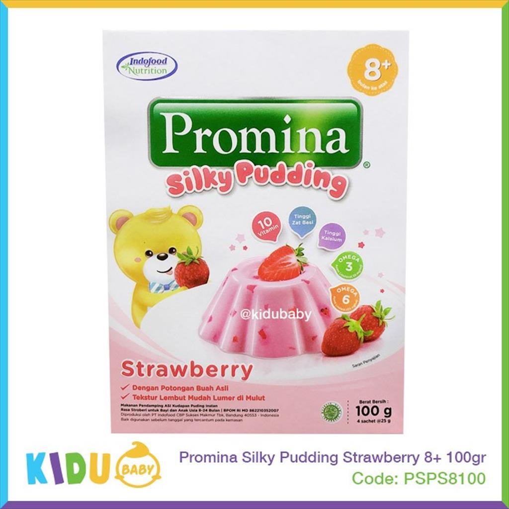Jual Promina Silky Pudding Strawberry 8+ 100gr Pudding Bayi Cemilan ...