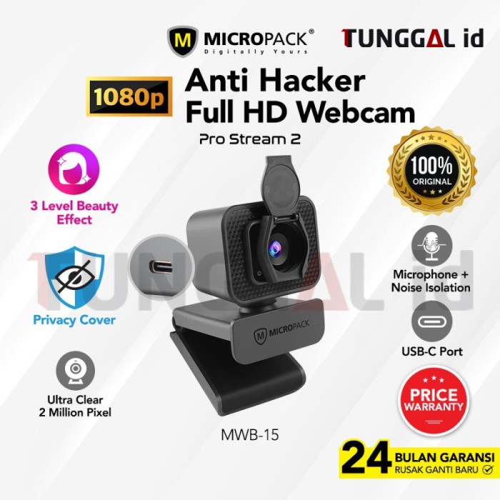 Jual Micropack Pro Stream 2 MWB 15 WebCam Full HD WINDOWS MAC OS CHROME | Shopee Indonesia
