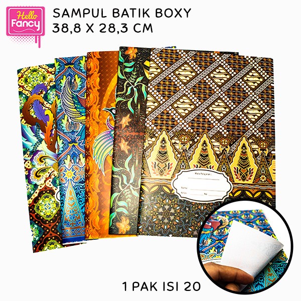 Jual Kertas Sampul Buku Batik uk Boxy Bahan Art Paper isi 20 lbr ...