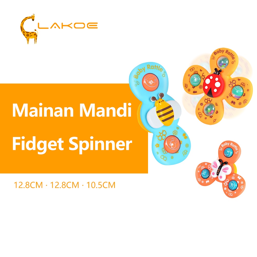 Jual LAKOEOFFICIALMALL 3PCS Suckers Spin Mainan Anak Spinner Motif ...