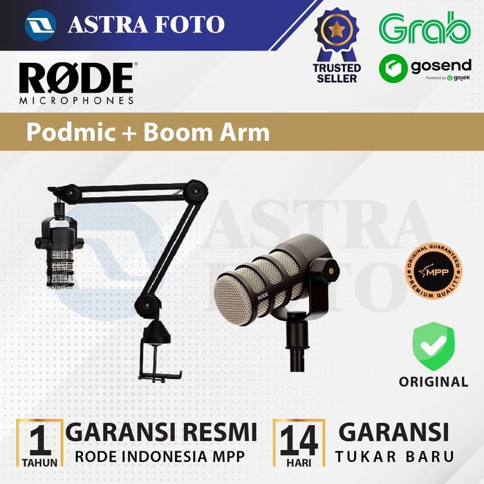 Jual Paket Rode Podmic + Boom Arm Dynamic Podcasting for Podcast ...