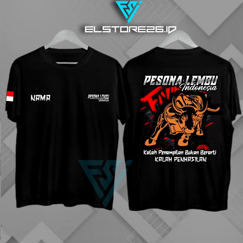 Jual TSHIRT DISTRO | KAOS PESONA LEMBU INDONESIA | BISA TAMBAH NAMA,LOGO,GAMBAR SENDIRI | BAJU ...