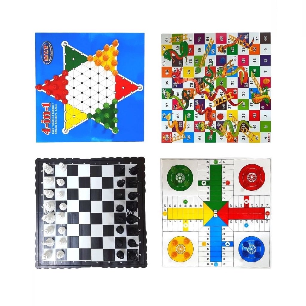 Jual DOUBLE GREAT MAINAN KELUARGA CATUR PVC 4IN1 ULAR TANGGA LUDO HALMA ...