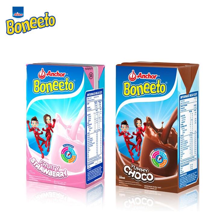 Jual Boneeto Susu Anak Sekolah UHT Fruity Strawberry 115ml + Boneeto ...