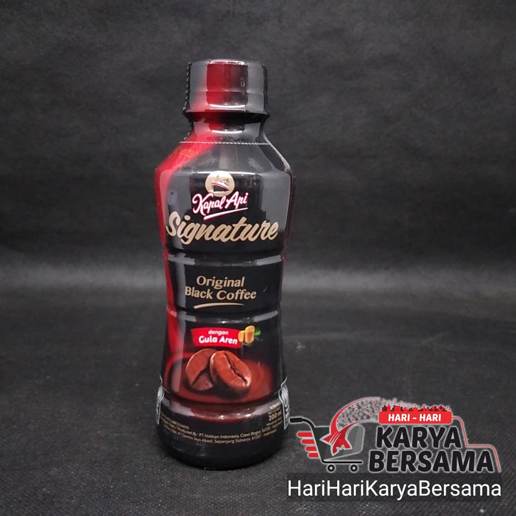 Jual MINUMAN KAPAL API SIGNATURE ORIGINAL BLACK COFFEE BOTOL 200ML ...