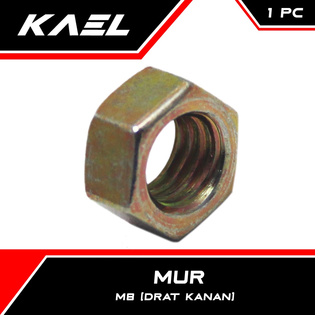Jual Mur Nut M8x6 M 8 x 6 M8 8x6 Berbagai Keperluan Emas Gold Drat ...