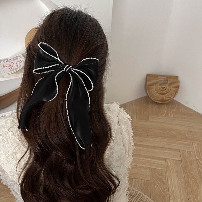 Jual Town Shell - May Ribbon Pearl Korean Hair Claw Clip / Jepitan ...