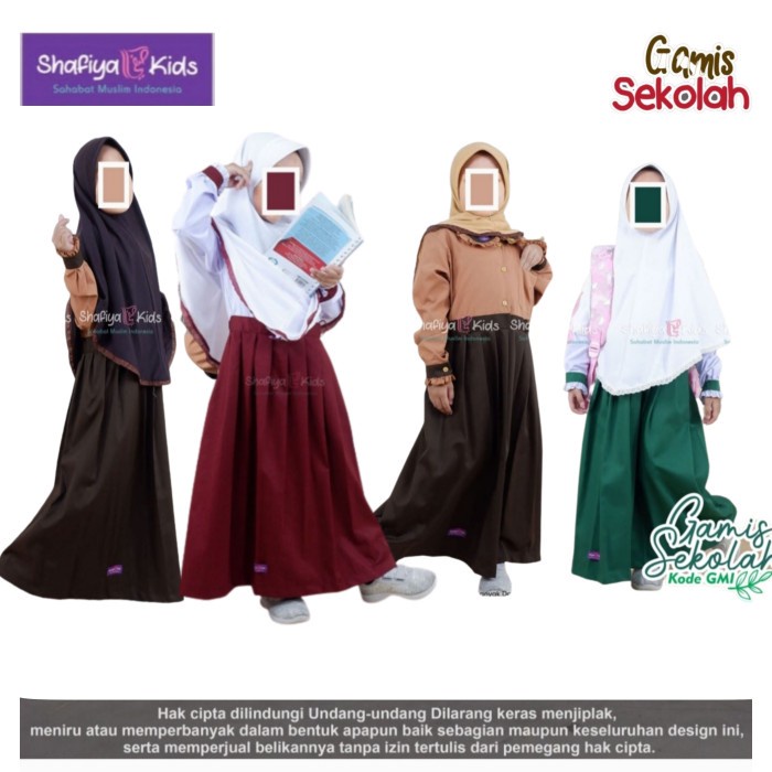Jual Seragam Sekolah Model Gamis SD Shafiya Kids Merah Putih Pramuka ...
