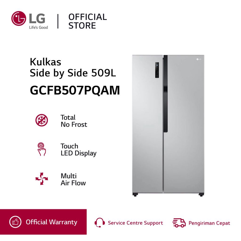 Jual KULKAS SIDE BY SIDE LG SMART INVERTER 509L GC-FB507PQAM ...