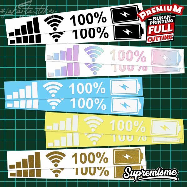 Jual Stiker Sinyal HP / Sticker Wifi Baterai HP / Stiker Viral Baterai ...