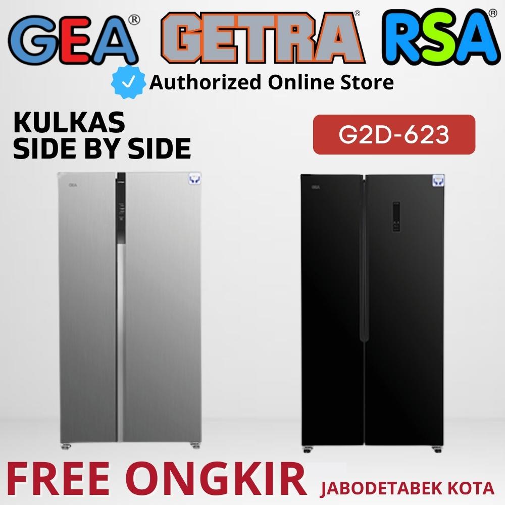 Jual KULKAS 2 PINTU SIDE BY SIDE GEA G2D-623 HOME REFRIGERATOR | Shopee Indonesia