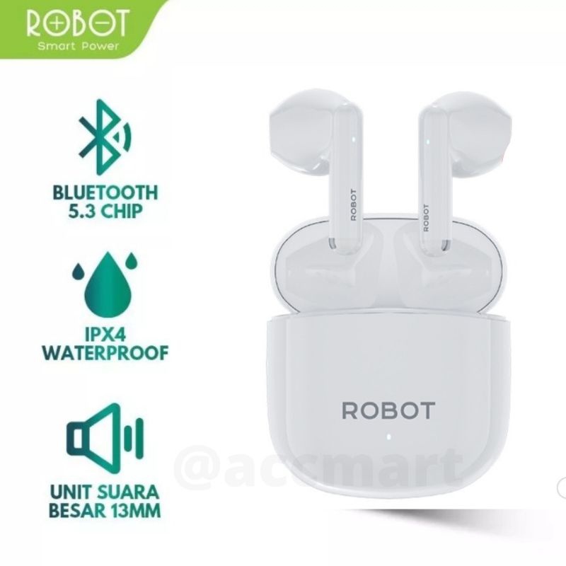 Jual HENSET HANDSET T60 ROBOT TWS AIRBUDS T60 TERSEDIA WARNA BLACK ...