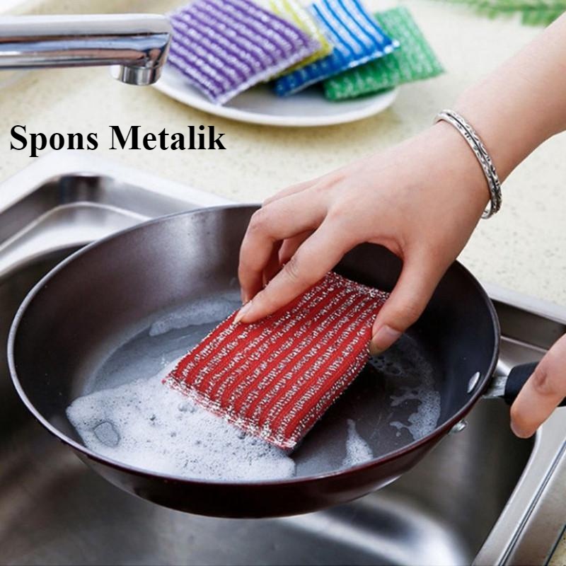 Jual Spon Metalik Spons Busa Metalik Cuci piring pembersih peralatan ...