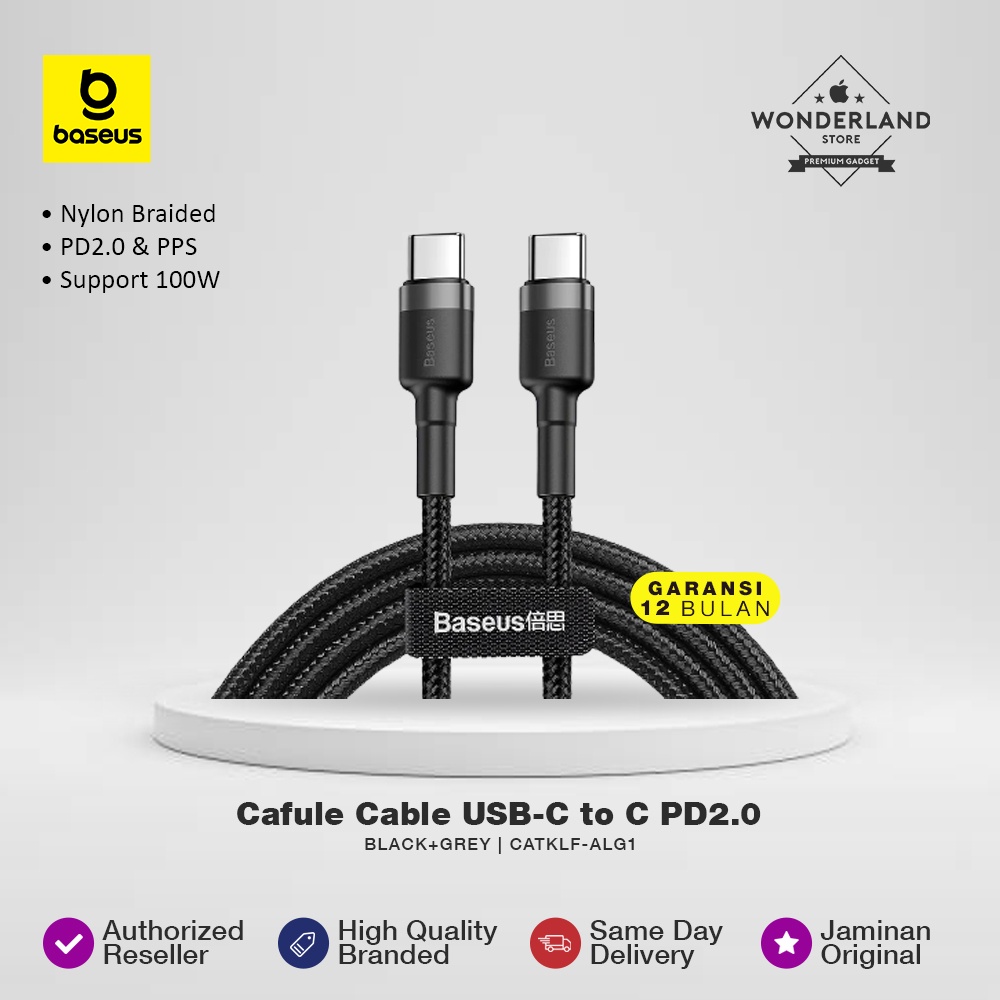 Jual Baseus USB-C to USB-C Cable PD2.0 100W PD PPS Super Fast Charging ...